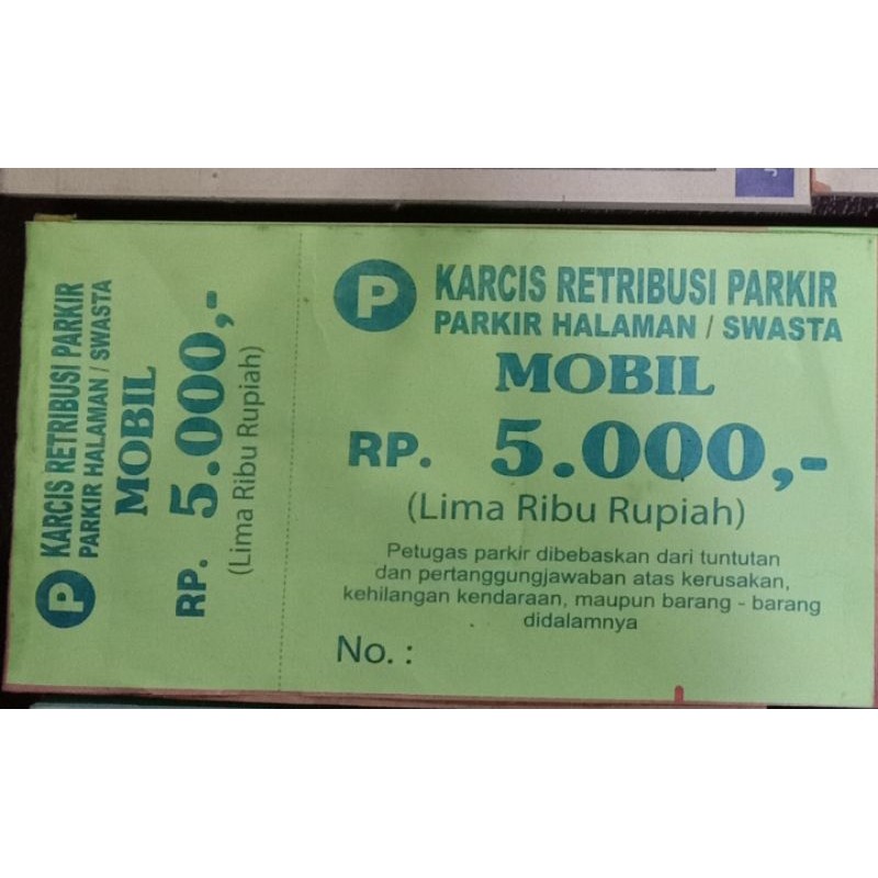 Jual Karcis Parkir 5000 hj | Shopee Indonesia