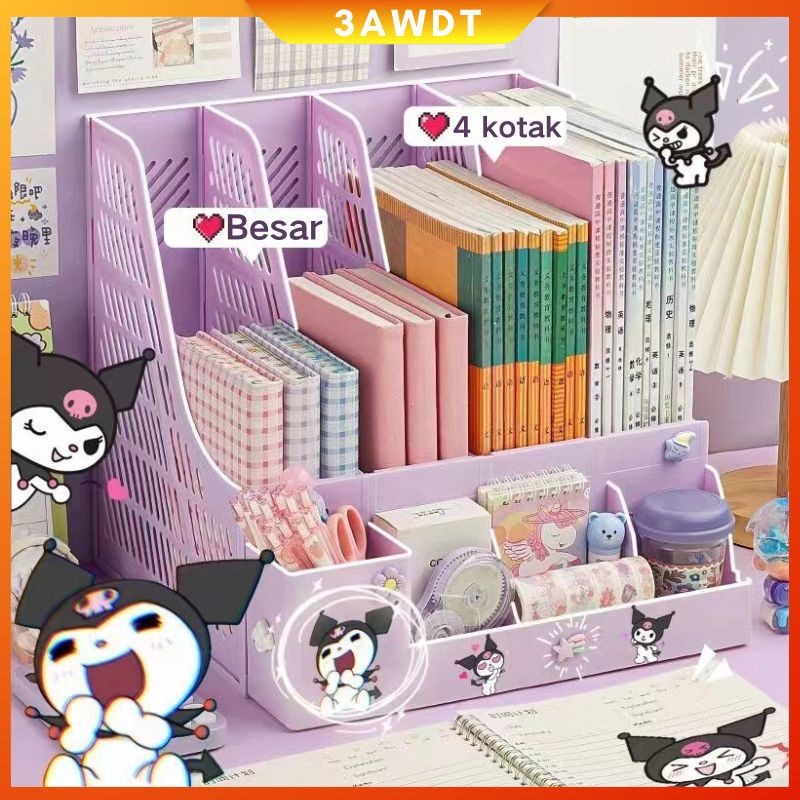 Jual [COD] Rak Buku Rak Penyimpanan desktop organizer file organizer ...