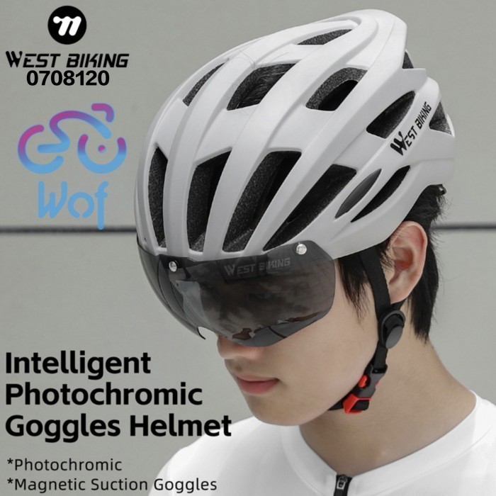 Jual WEST BIKING 120 Photochromic Lens Helm Sepeda MTB Road Bike ...