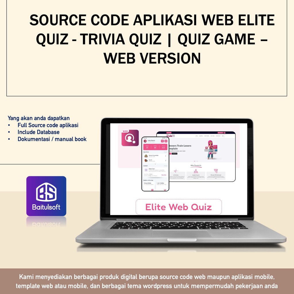 Jual SOURCE CODE APLIKASI WEB ELITE QUIZ - TRIVIA QUIZ | QUIZ GAME - WEB VERSION | Shopee Indonesia