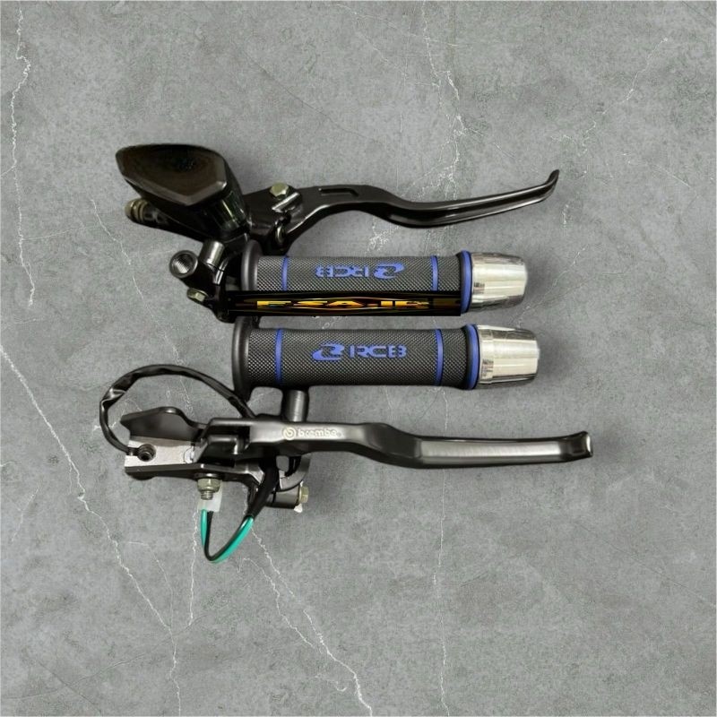 Jual PAKET SET 3IN1 MASTER REM TABUNG OVAL KACA + HANDGRIP RCB HG55 + JALU CHROME JUMBO ...