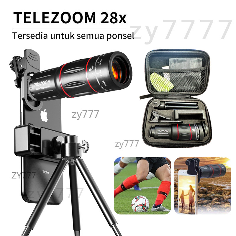 Jual Lensa Apexel 28x Zoom Lensa Zoom Lens Kamera Tele Zoom HP Lensa ...