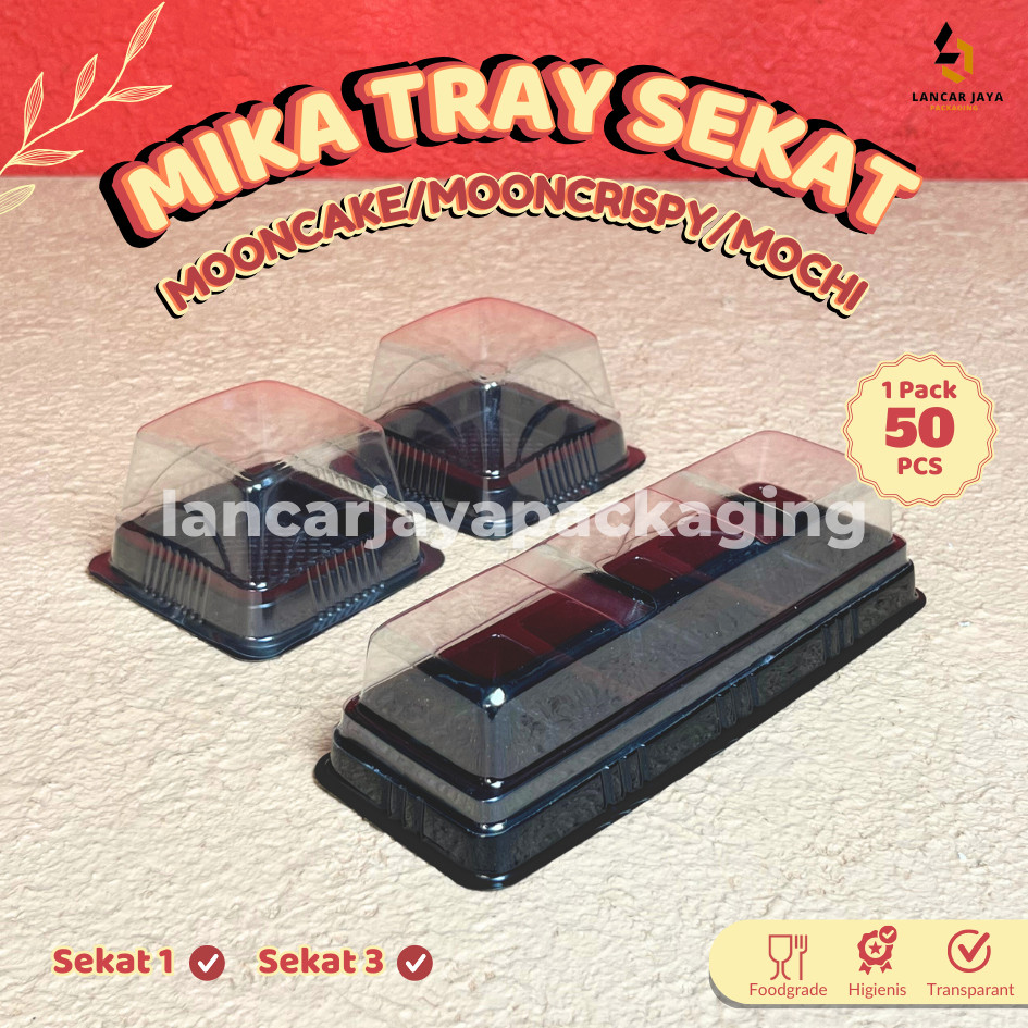 Jual [50 PCS] Mika Mochi Moon Crispy Mooncake Pudding Kue Cupcake Tray ...
