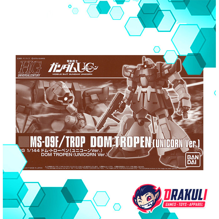 Jual BANDAI Plamo HGUC MS-09F / Trop Dom Tropen (Unicorn Ver.) | Shopee Indonesia
