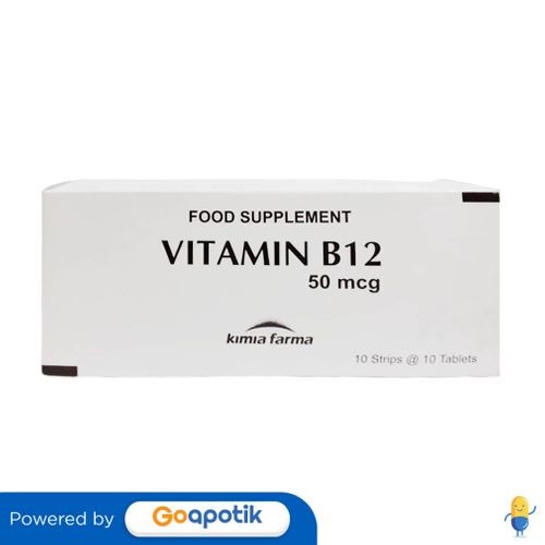 Jual Vitamin B12 Kimia Farma 50 Mcg Box 100 Tablet | Shopee Indonesia