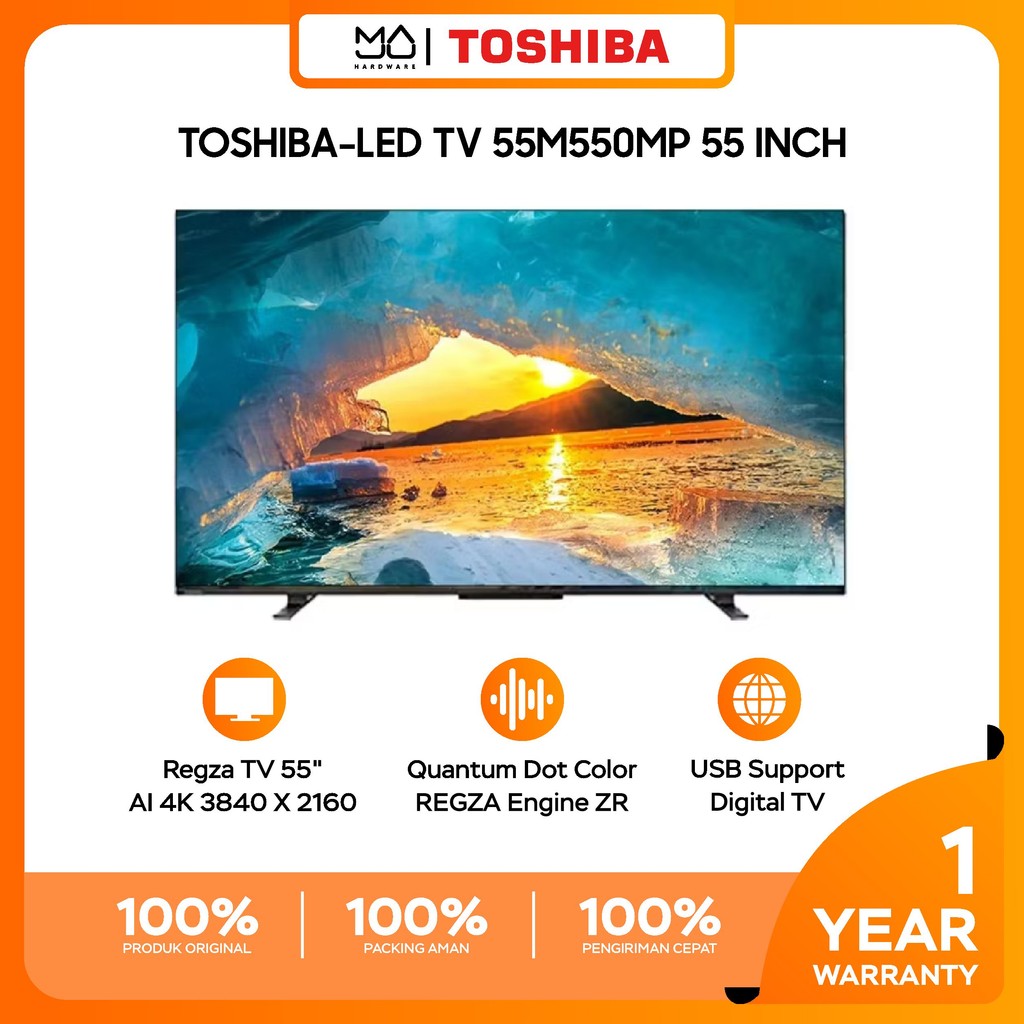 Jual Toshiba TV 55" 4K UHD Google TV - Quantum Dot QLED FALD Dolby Vision Atmos Bazooka Woofer ...