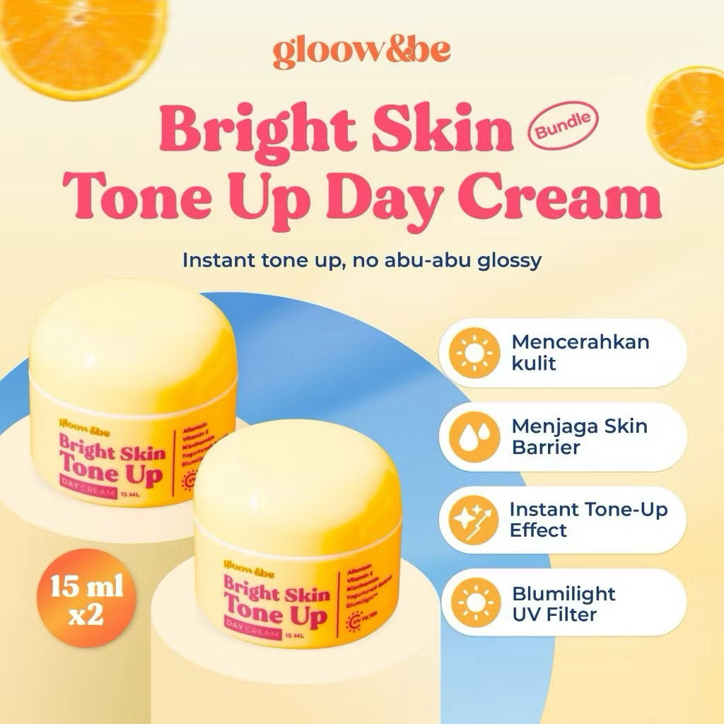 Jual GLOW&BE Day Cream Tone Up Bright Skin Glowbee Glowbi Gloowbe ...