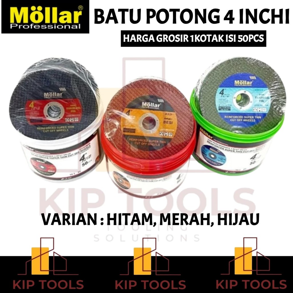 Jual MOLLAR - 1 KOTAK 50PCS Batu Gerinda Potong 4 inchi MOLLAR / Mata ...
