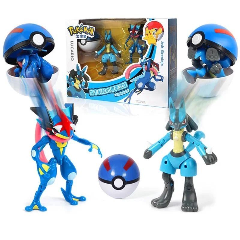 Jual Pokemon Action Figure Transformer Doll Pokeball Figurine Poke Ball ...