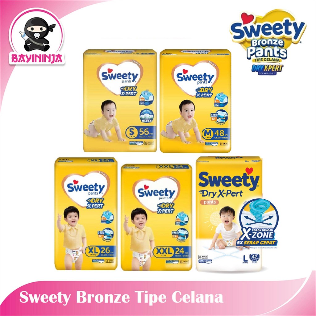 Jual Sweety Bronze Pants Popok Celana Bayi S56 M48 L42 XL38 XXL34 ...
