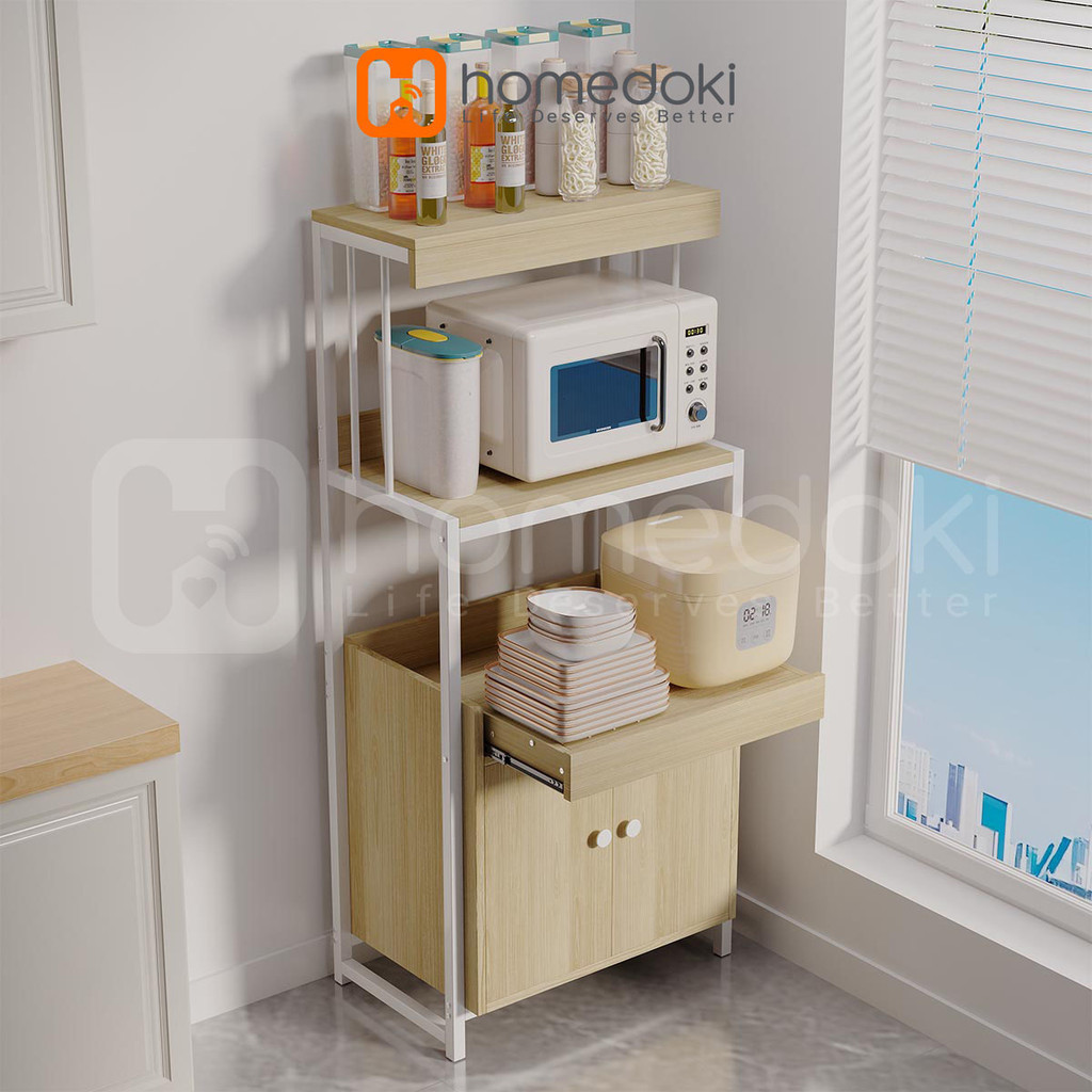 Jual Homedoki Rak Oven Microwave / Lemari Dapur / Rak Dapur Multifungsi ...