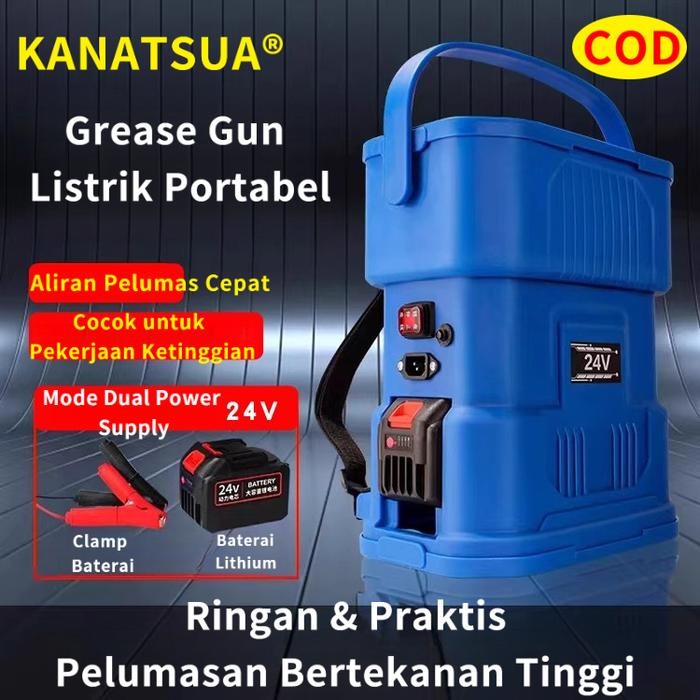 Jual 24V Pompa Grease Pompa Gemuk Grease Gun Listrik Portabel untuk ...