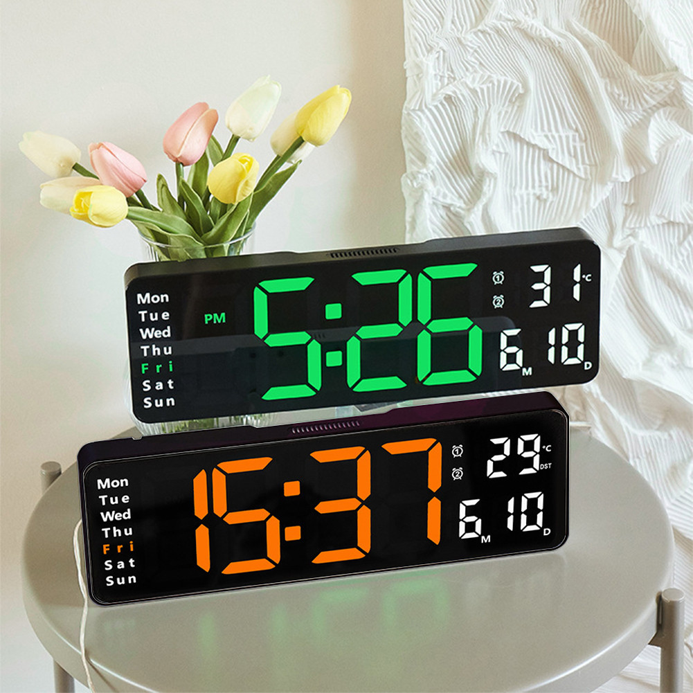 Jual Jam tampilan layar besar 13 inci jam digital Nordik jam dinding ...
