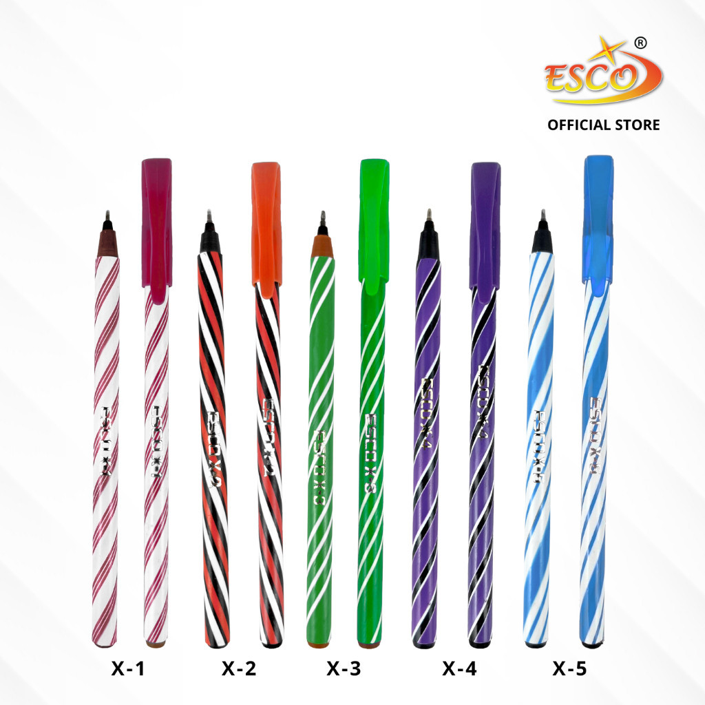 Jual (12pen) Esco Ballpoint Ulir 0.7 mm X-1 ~ X-5 pen lilin pena pen ...