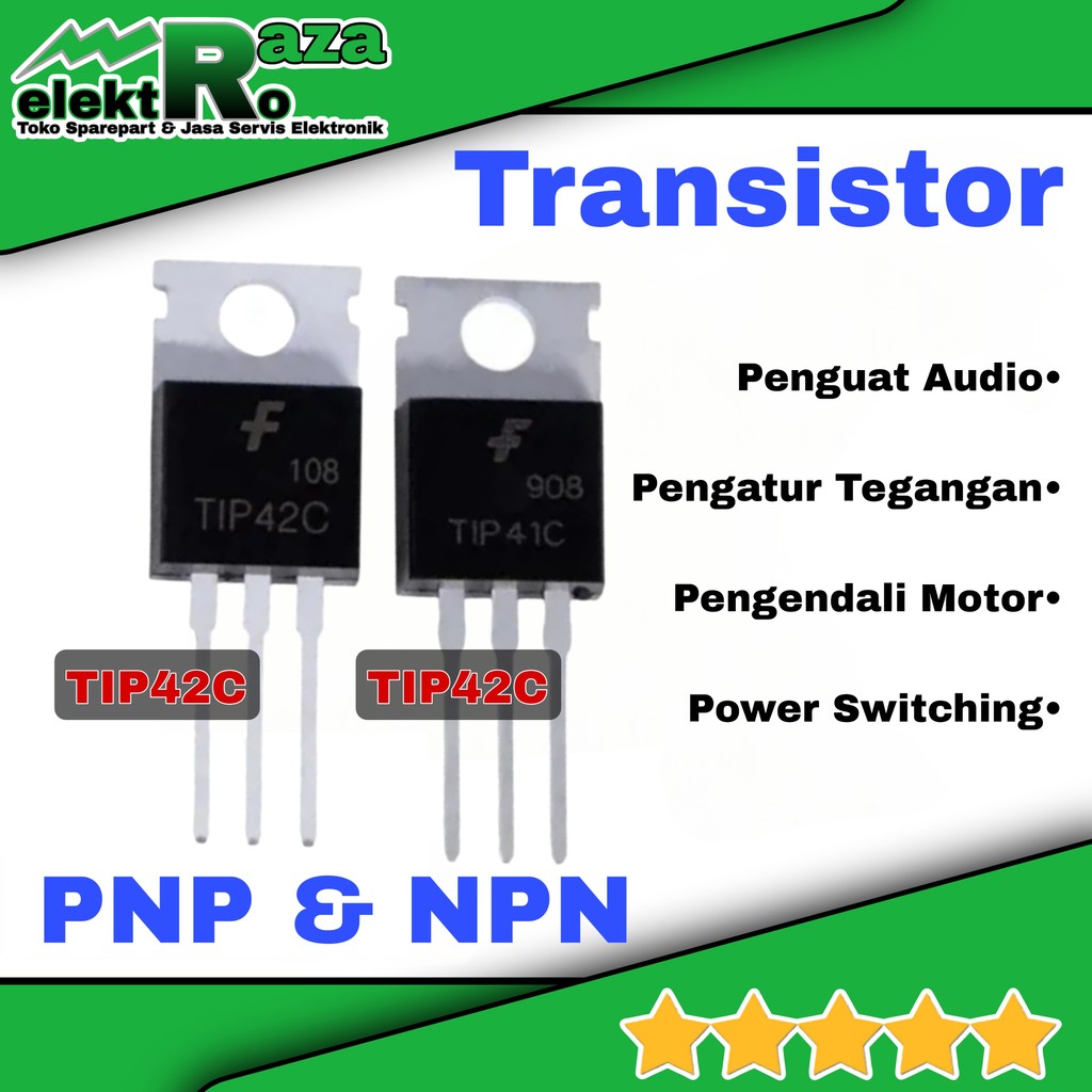 Jual TR Transistor TIP41C TIP42C NPN PNP Penguat Audio Pengatur ...