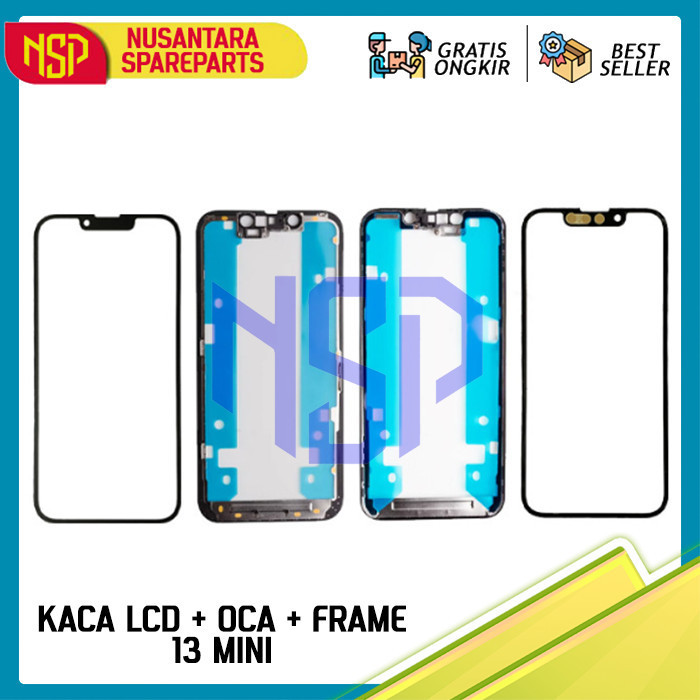 Jual KACA LCD OCA + FRAME LIST LCD 13 MINI ORIGINAL | Shopee Indonesia