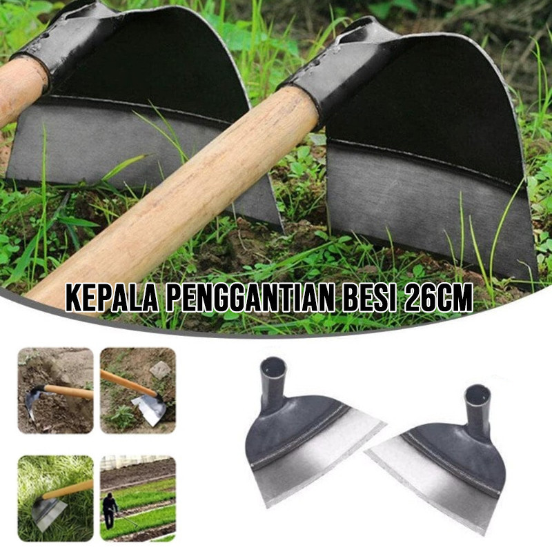 Jual Cangkul baja asli 19/21/24/26cm anti lengket kepala cangkul baja ...