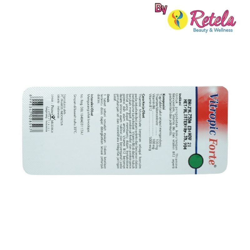 Jual VITROPIC FORTE 1 STRIP 10 TABLET | Shopee Indonesia
