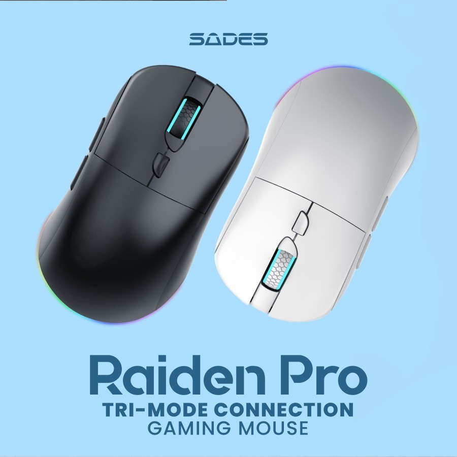 Jual SADES RAIDEN PRO TRIPLE MODE WIRELESS Gaming Mouse | Shopee Indonesia