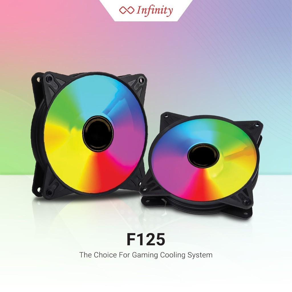 Jual Fan Case INFINITY F125 RGB Black 12cm Tray Molex Kipas Casing ...