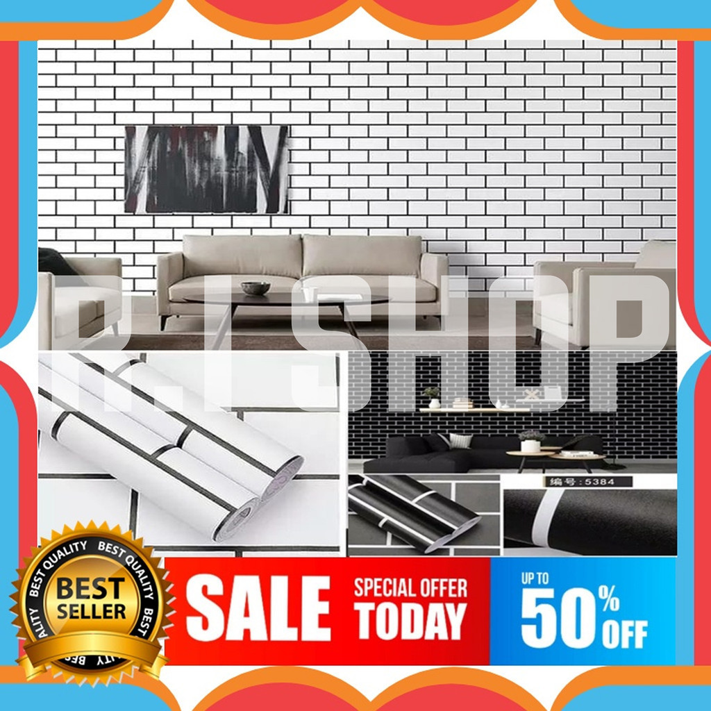 Jual Wallpaper Dinding Wallpaper Ruang Tamu Ukuran 45cm x 4m Wallpaper ...