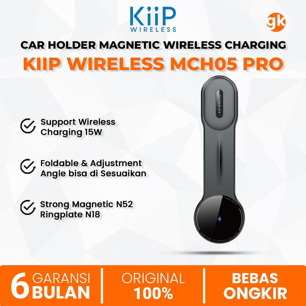 Jual KIIP Wireless MCH05 Pro 2in1 Wireless Charging Car Phone Holder ...