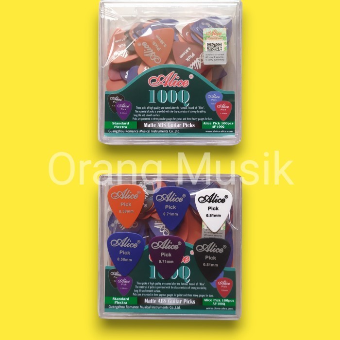 Jual Pick Gitar Alice Original 1 Box isi 100 Pcs - Pick Gitar Pick Bass ...