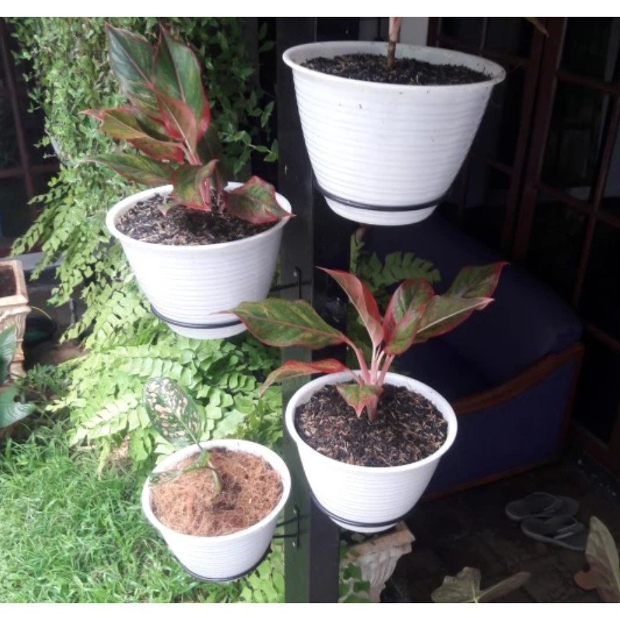 Jual LJR Standing rak pot tempat tanaman hiasan taman ring bulat bunga ...