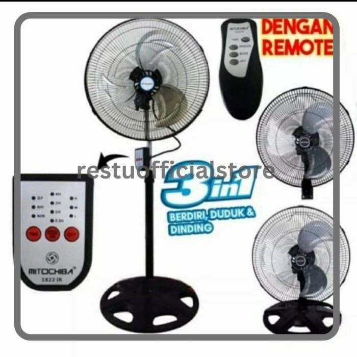 Jual MITOCHIBA Kipas Angin REMOTE Besi Tornado 18 Inchi 3 In 1 - 1822 JR | Shopee Indonesia