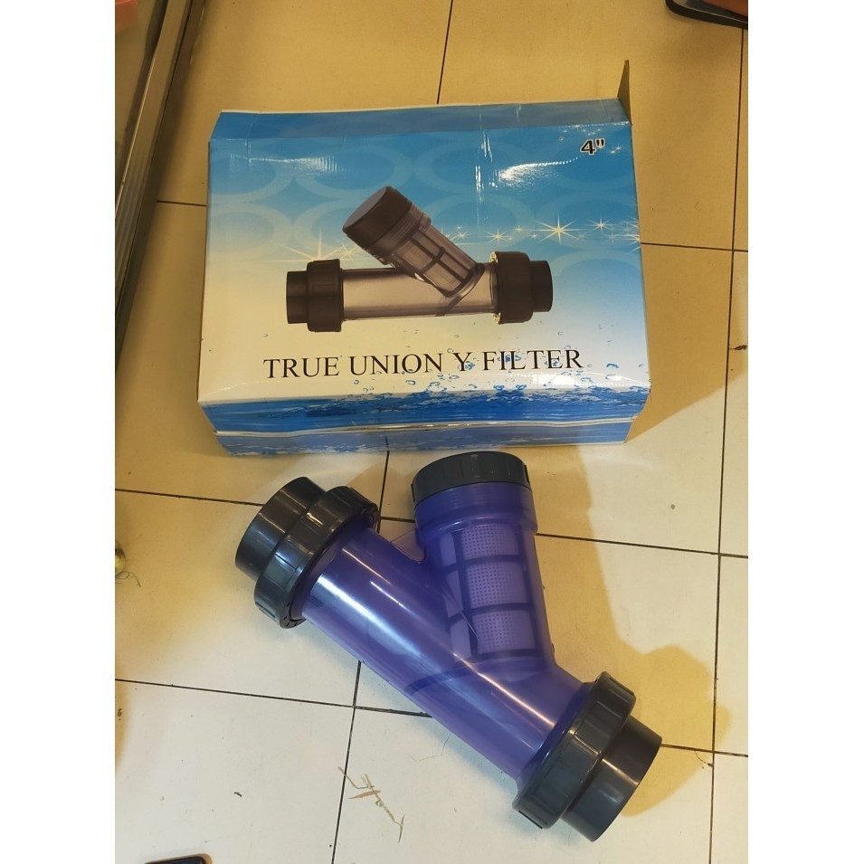 Jual Y Strainer PVC Clear 4 " Inch Socket Double Watermur Bening pipa ...