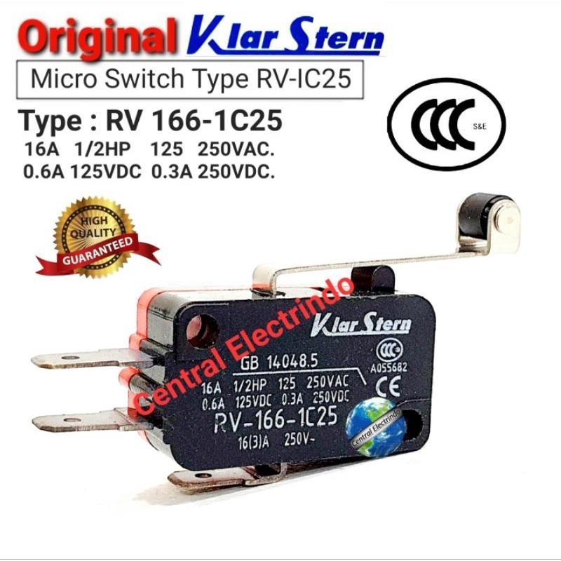 Jual Limit Switch/Micro Switch RV-166 IC25 Gagang Roda Panjang KlarStern. | Shopee Indonesia