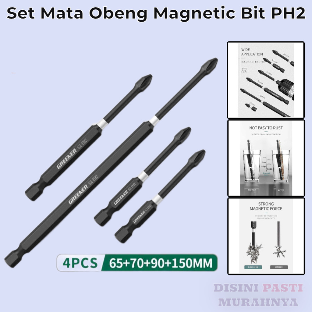 Jual MKKK Kepala Mata Obeng Magnetic Screwdriver Bit 65 70 90 150mm ...