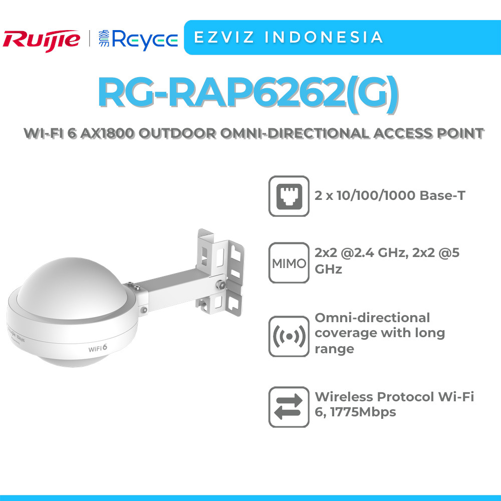 Jual RUIJIE REYEE RG-RAP6262(G) WI-FI 6 AX1800 OUTDOOR OMNI-DIRECTIONAL ...