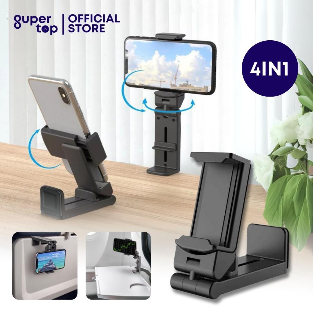 Jual Holder Hp Meja Jepit 4in1 360 Derajat Stand Handphone Mini Lipat ...