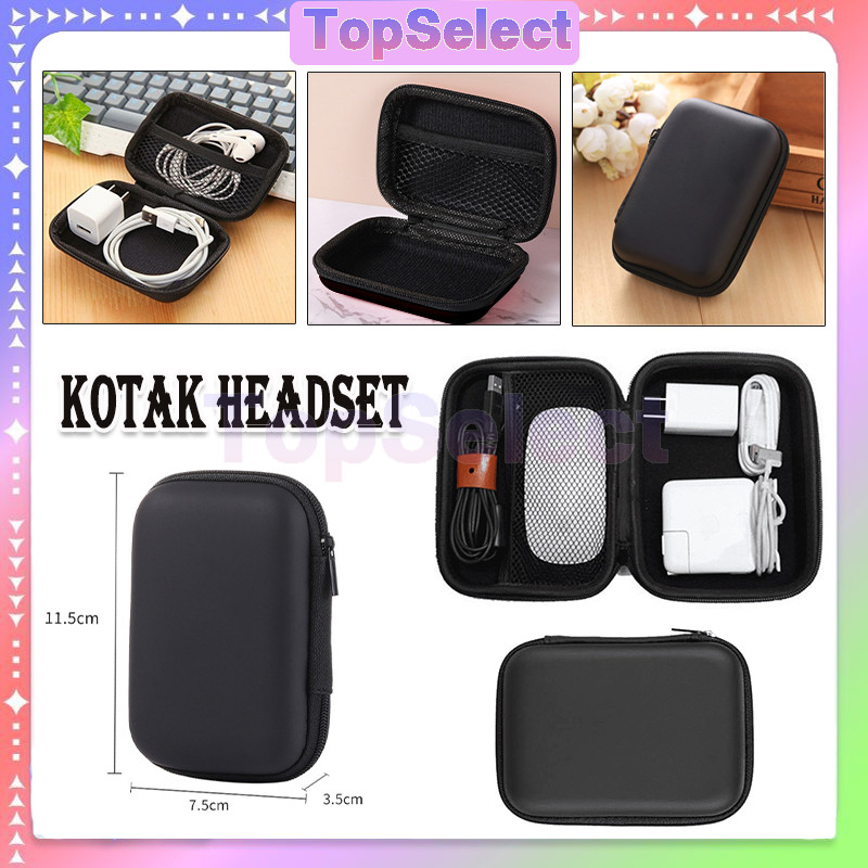 Jual Dompet Penyimpanan Headset Charger kabel Multifungsi/Earphone Case ...