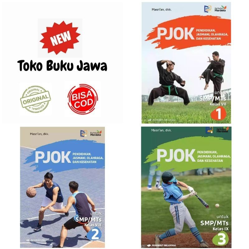 Jual OBRAL Buku SMP PJOK Kelas 7 8 9 VII VIII IX Erlangga Kurikulum Merdeka | Shopee Indonesia