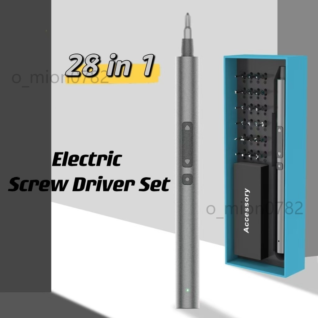 Jual Obeng Elektrik Set Komplit Screwdriver Electric Kit Dengan Lampu ...