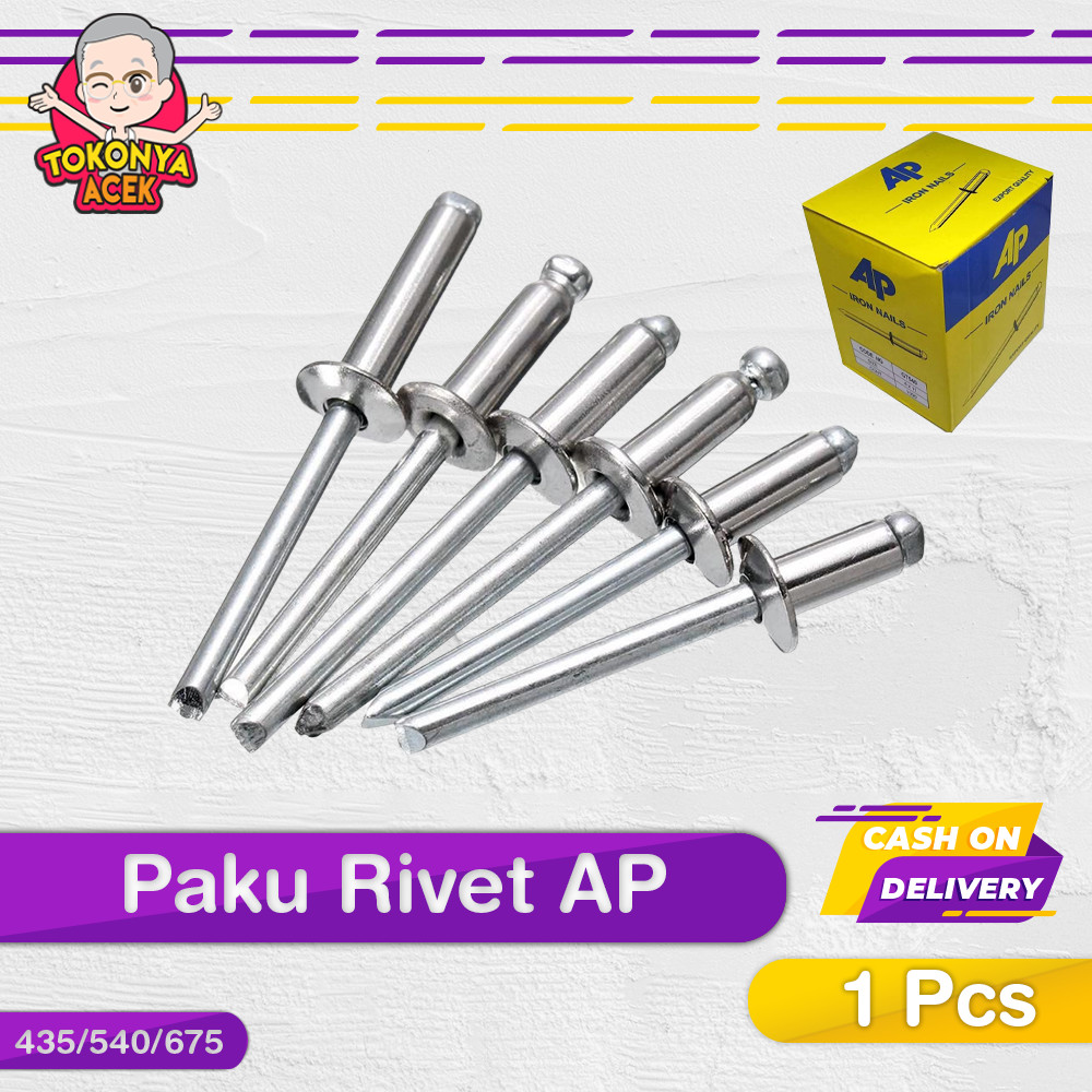 Jual AP Paku Blind Rivet 1 435-540-675 1 Biji - Paku Ripet Alumunium 3 ...