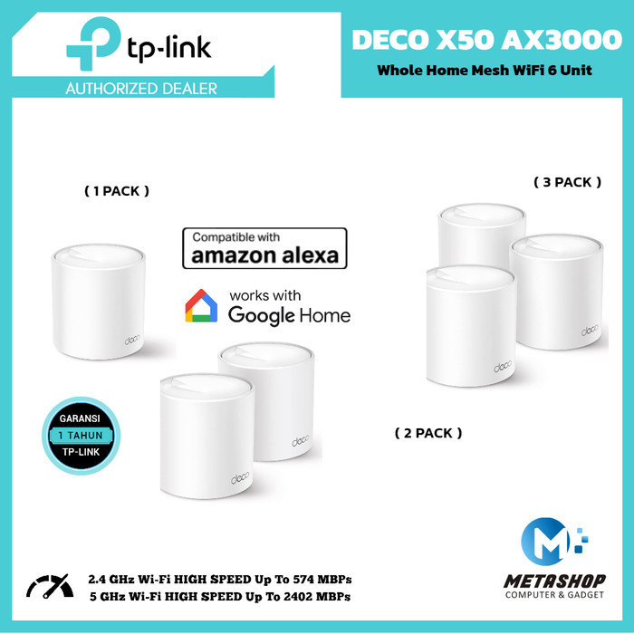 Jual TP-Link Deco X50 AX3000 Whole Home Mesh WiFi 6 System Router ...