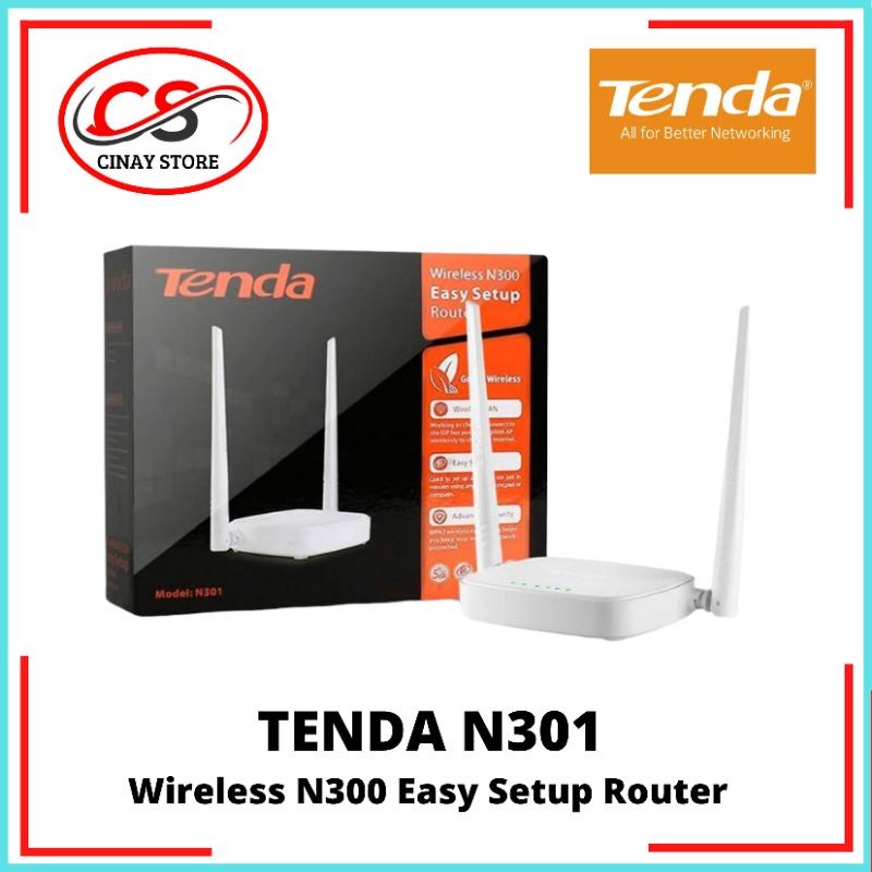Jual Tenda N301 Wireless Router Easy Setup 2 Antenna | Shopee Indonesia
