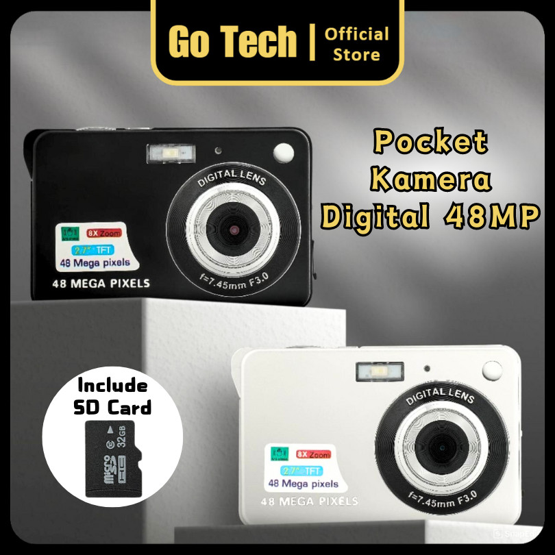 Jual Go Tech - Camera Digital Digicam Kamera Pocket 48MP Digital Camera Pocket Retro / Digital ...