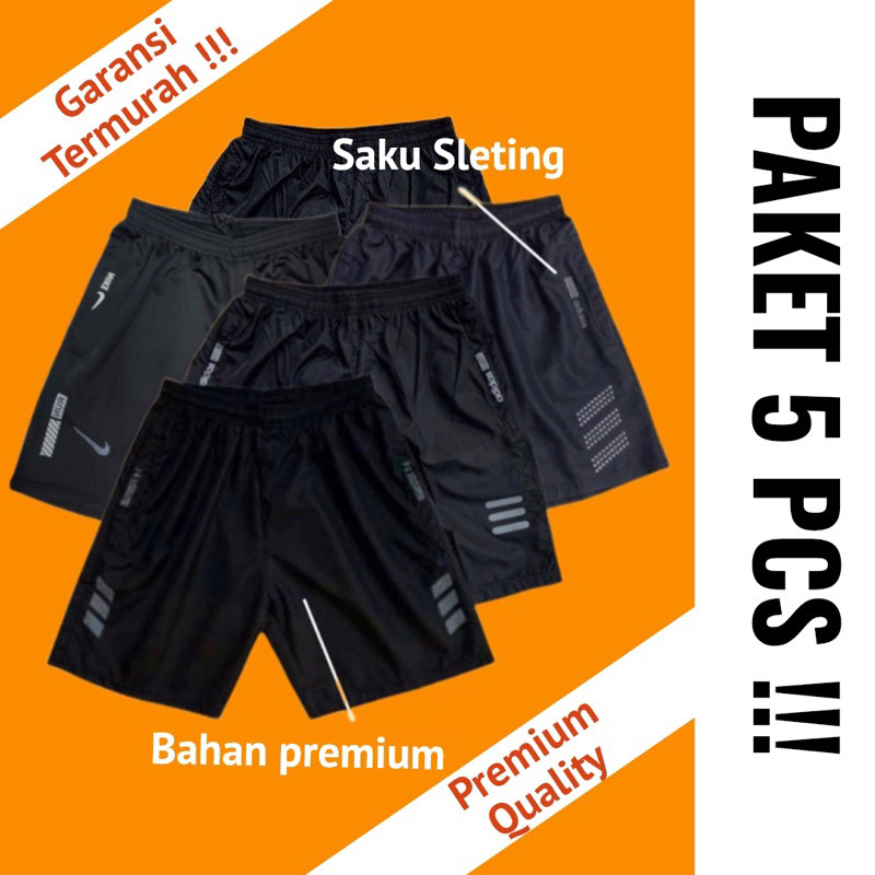 Jual 80rb Dapat 5 Pcs Celana Olahraga Saku Resleting Bahan Premium ...
