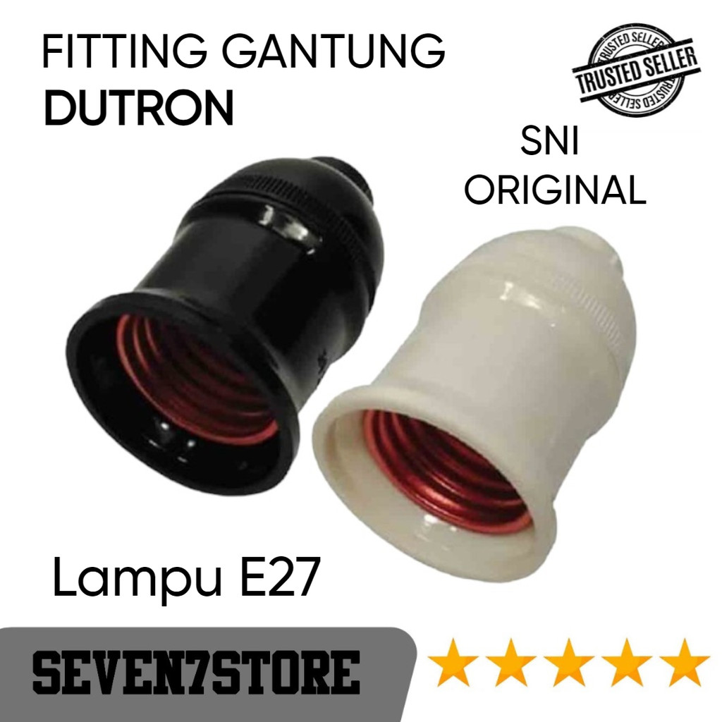 Jual Fitting Gantung / Fitting Lampu Gantung Hitam/Putih DUTRON | Shopee Indonesia