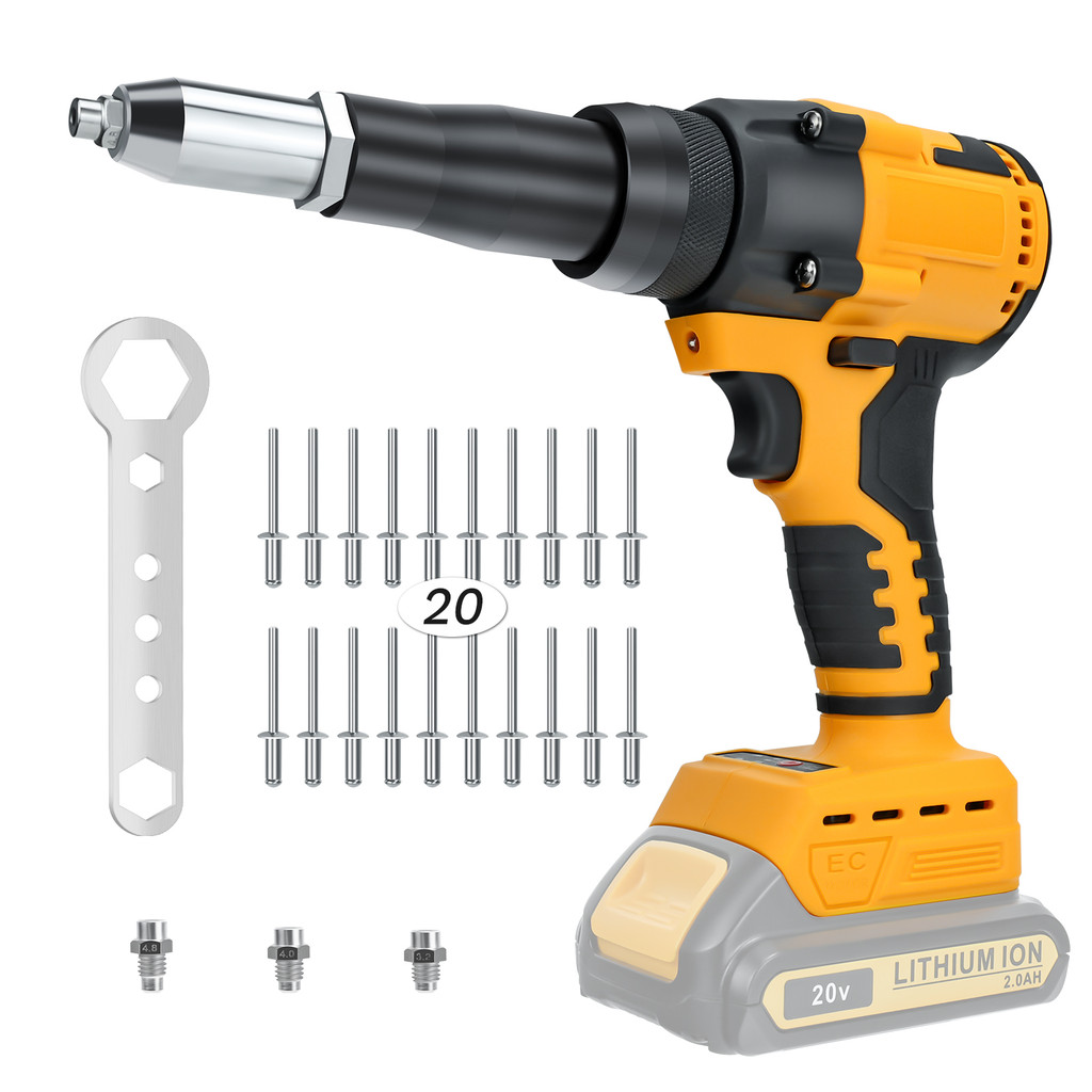 Jual Cordless Rivet Gun Brushless 2.4-4.8mm Rivet Nut Gun Drill Insert ...