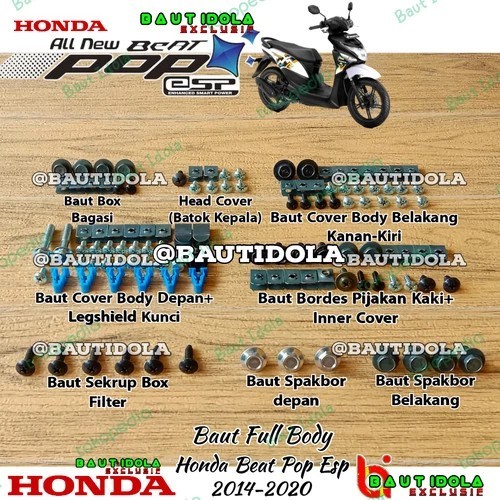 Jual Baut Full Body Honda Beat Pop Esp 2014-2020 - Full Body | Shopee ...