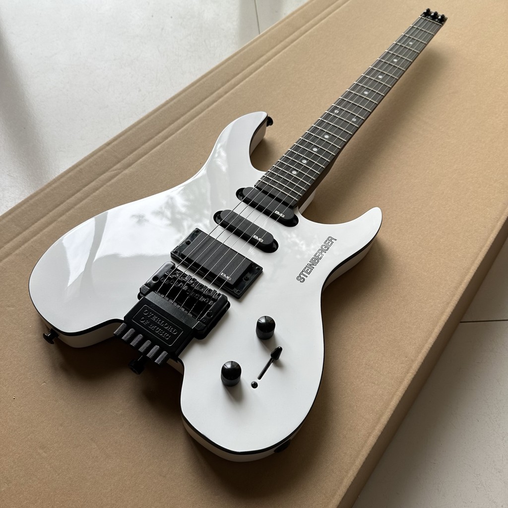 Jual Headless Electric Guitar, Mahogany Body, White Color, Floyd Rose ...