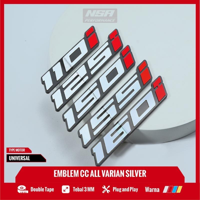 Jual NSA EMBLEM CC KECIL MOTOR 2PCS STIKER CC 110/110I/125/125i/155 ...
