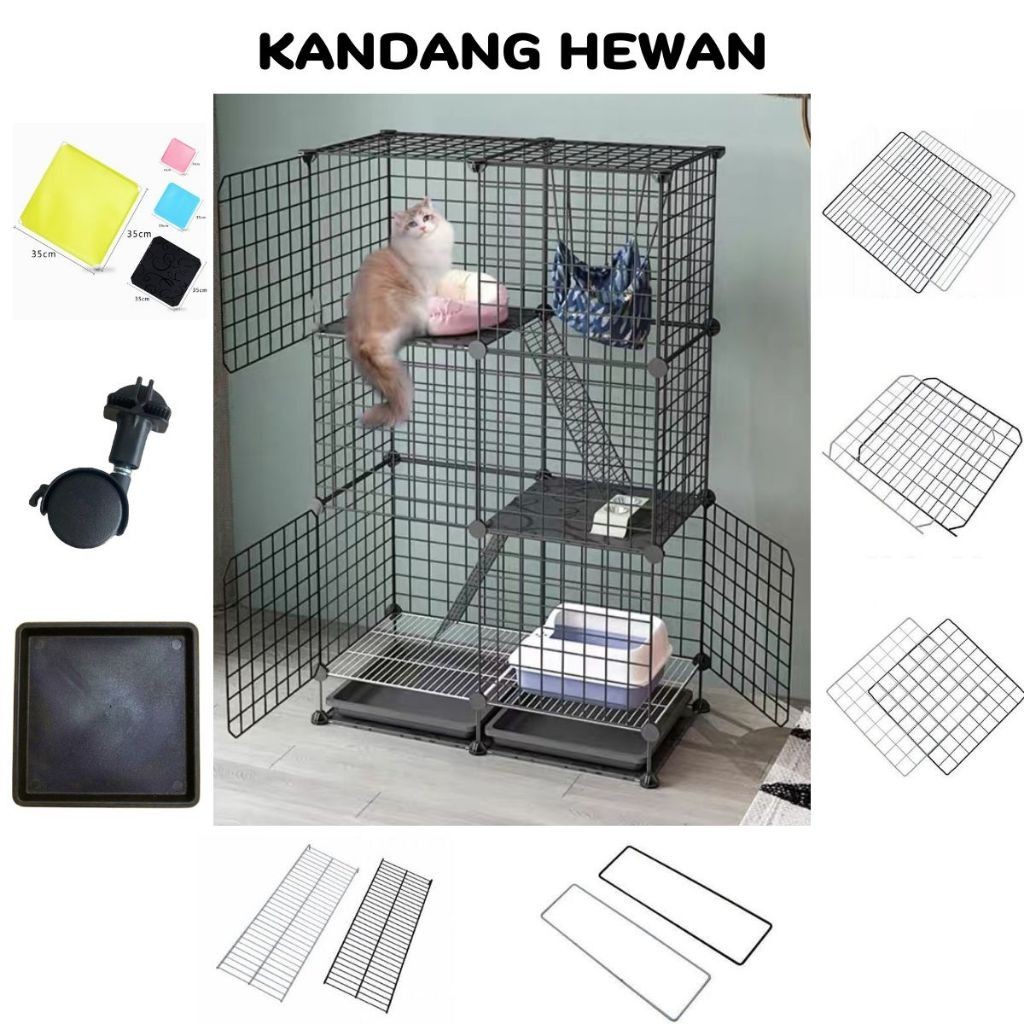 Jual HHS Kandang Kucing Pagar Kucing Anjing Kandang DIY Kucing Set ...