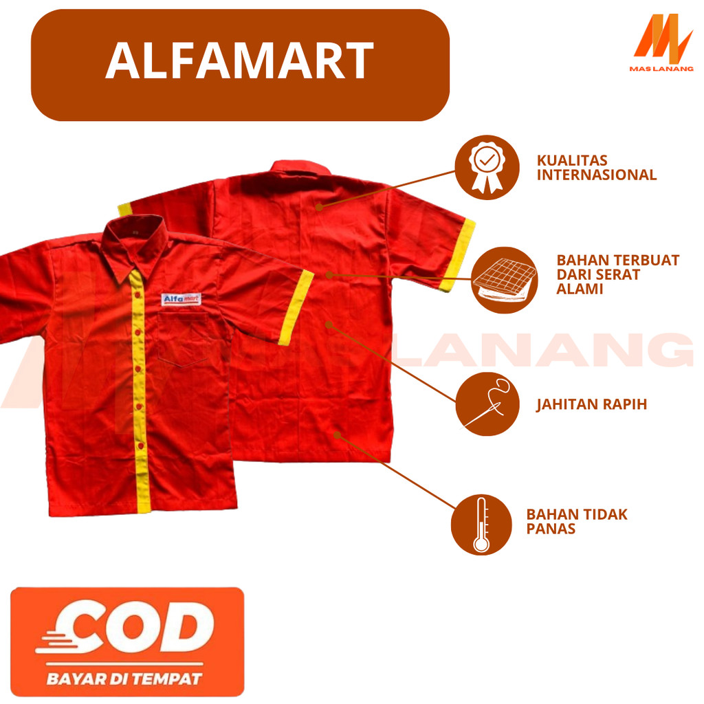 Jual SERAGAM ALFAMART COWOK || seragam baju || baju alfamart cowok ...