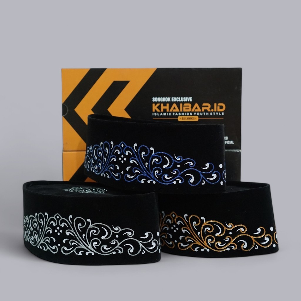 Jual Peci Hitam Motif HABIB ZAIDAN Batik Terbaru Songkok Khaibar Kopyah ...